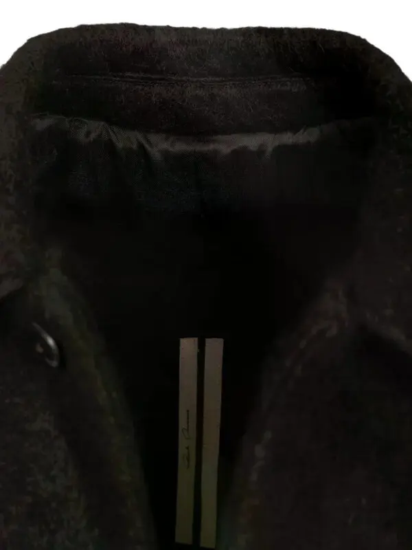 Rick Owens Tower Buttoned Brad Coat In Boiled Wool
