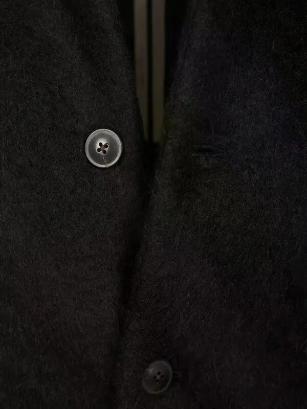 Rick Owens Tower Buttoned Brad Coat In Boiled Wool