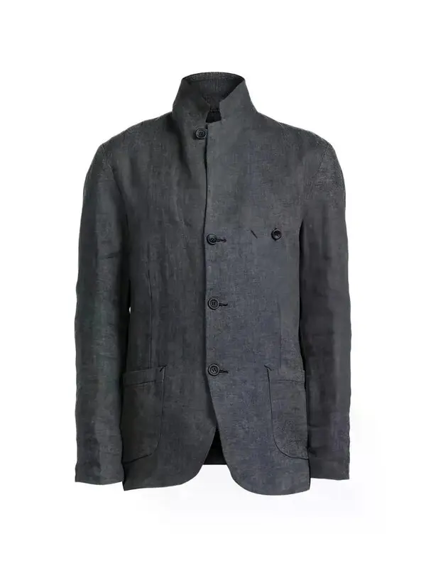 HANNES ROETHER High-neck Button-up Blazer