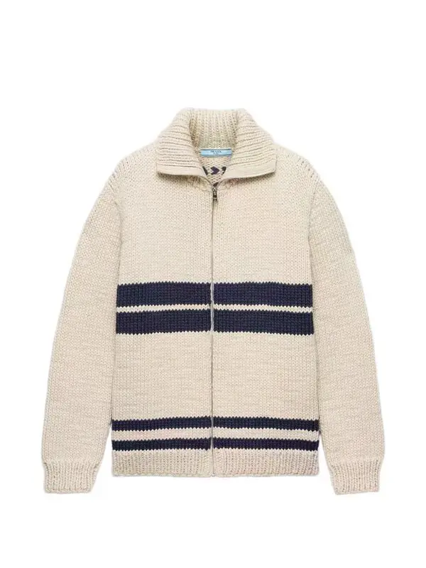 Prada Wool Zipper Cardigan