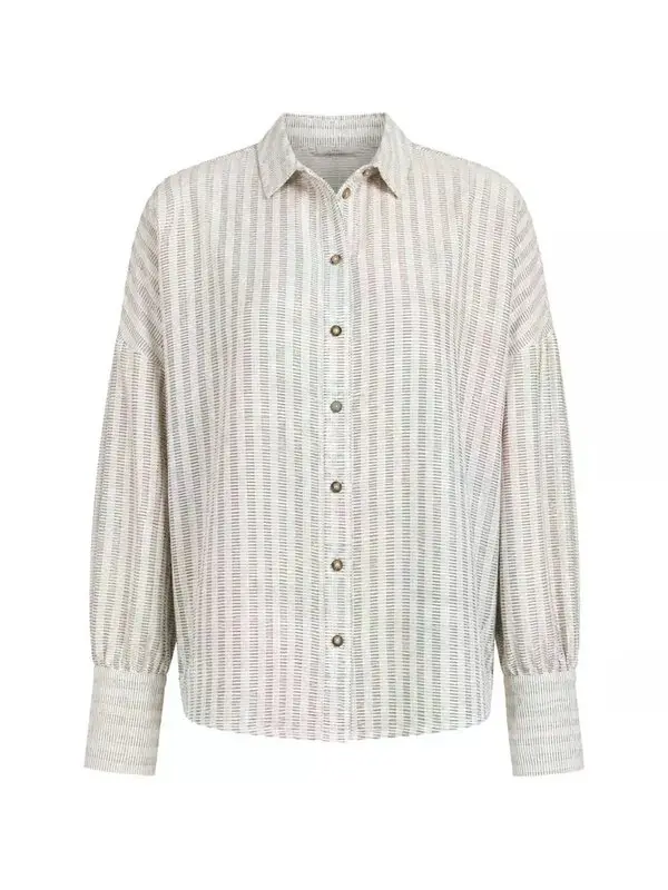 FORME D'EXPRESSION Striped Drop-shoulder Shirt
