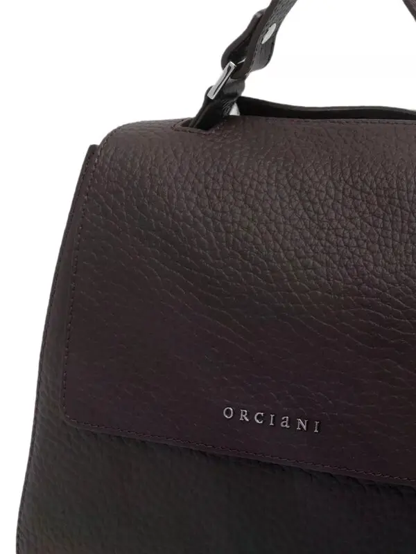 Orciani Sveva Pebbled Leather Clutch Bag