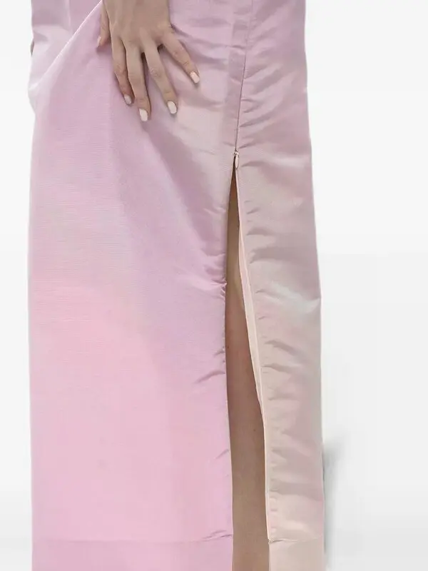 SUPER BLOND Strapless Side-slit Maxi Dress