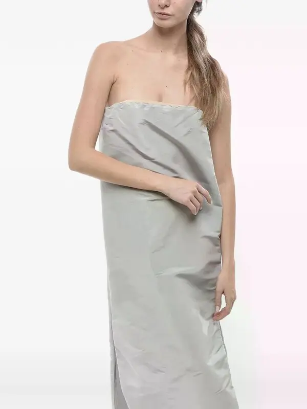 SUPER BLOND Silk-organza Strapless Midi Dress