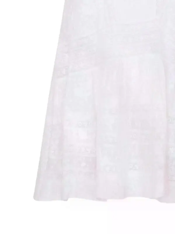 LoveShackFancy Vionett Lace-trimmed Mini Dress
