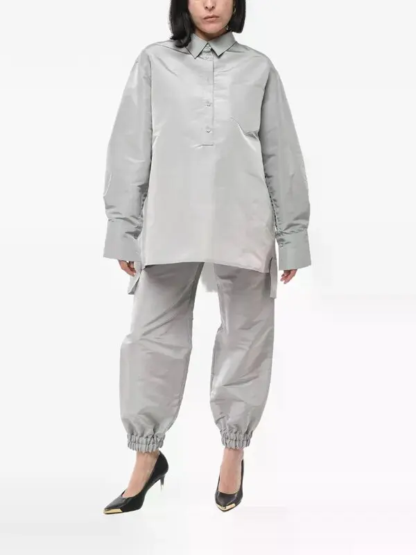 SUPER BLOND Oversized Silk Organza Blouse