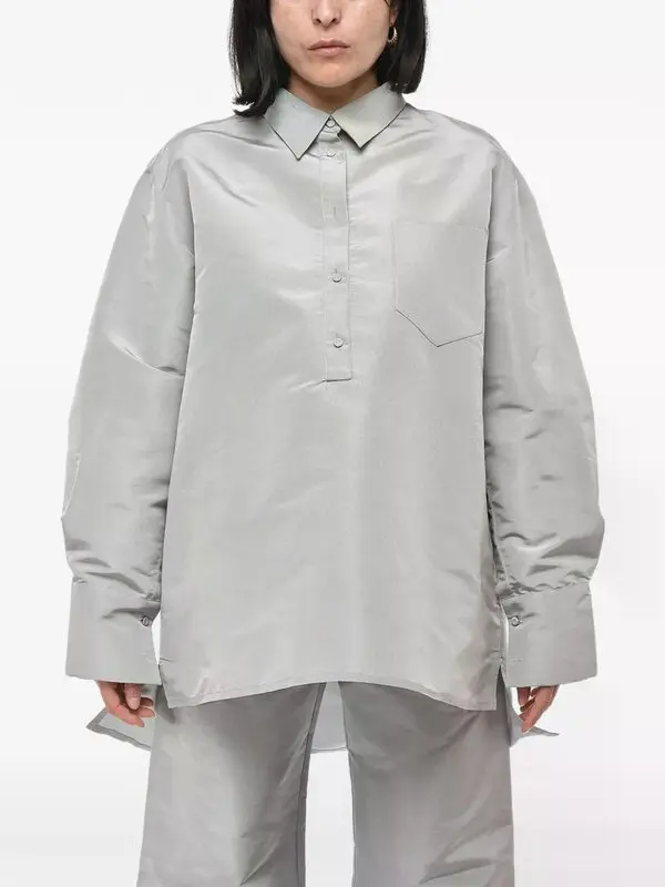 SUPER BLOND Oversized Silk Organza Blouse