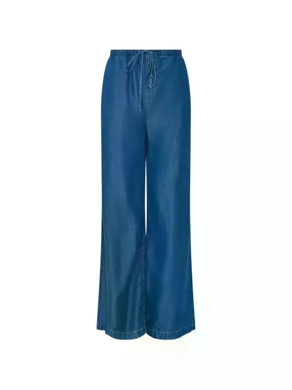 PATRICK ASSARAF Wide Leg Jeans With Drawstring Waist