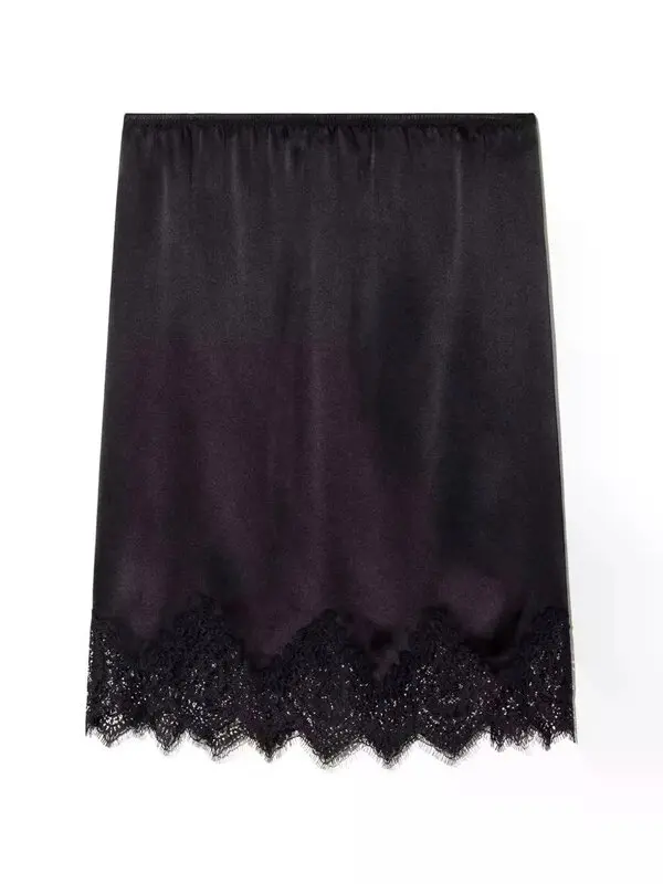 NILI LOTAN Thea Lace-trim Mini Skirt - Black