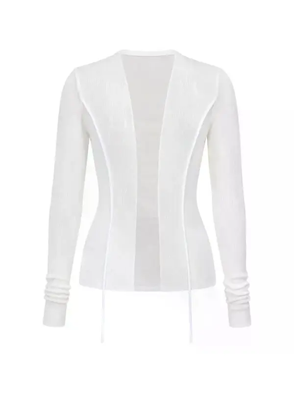 Masnada V-neck Chiffon-insert Cardigan