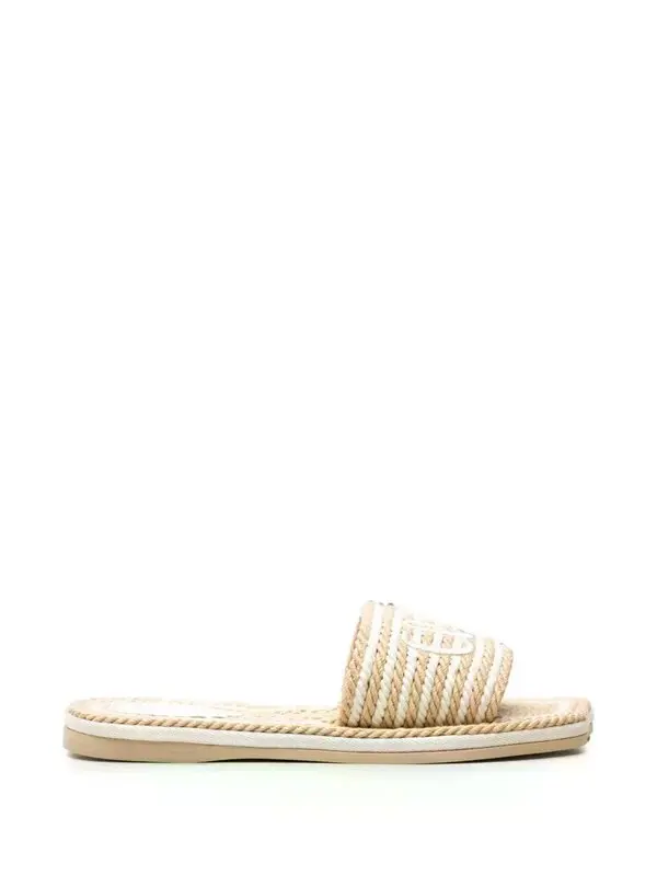 Chloé Woody Rope Detail Sandals - Neutrals