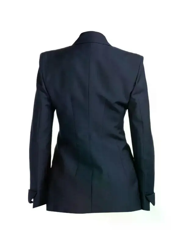 SA SU PHI Navy Peak Lapel Double-breasted Blazer
