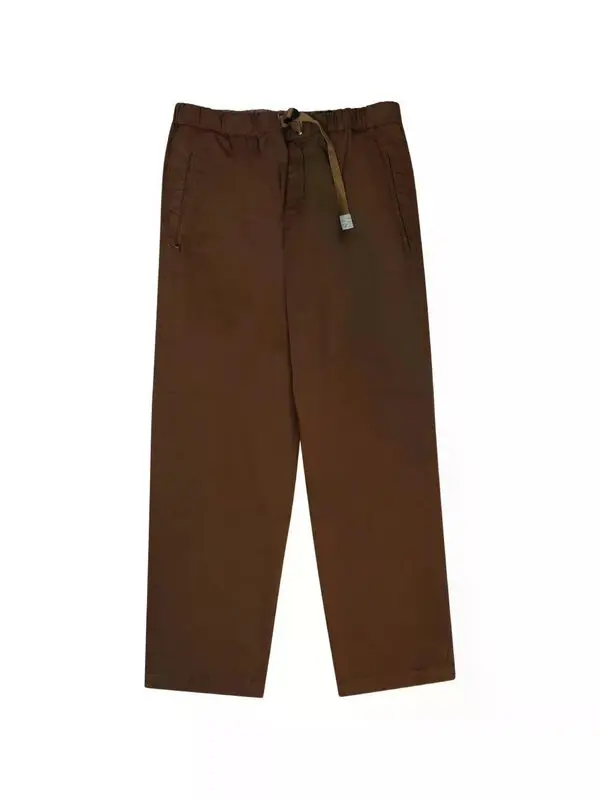 WHITE SAND Belted Straight-leg Trousers
