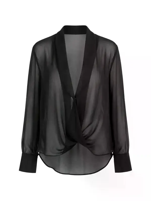 SA SU PHI Criss-cross Sheer Shirt