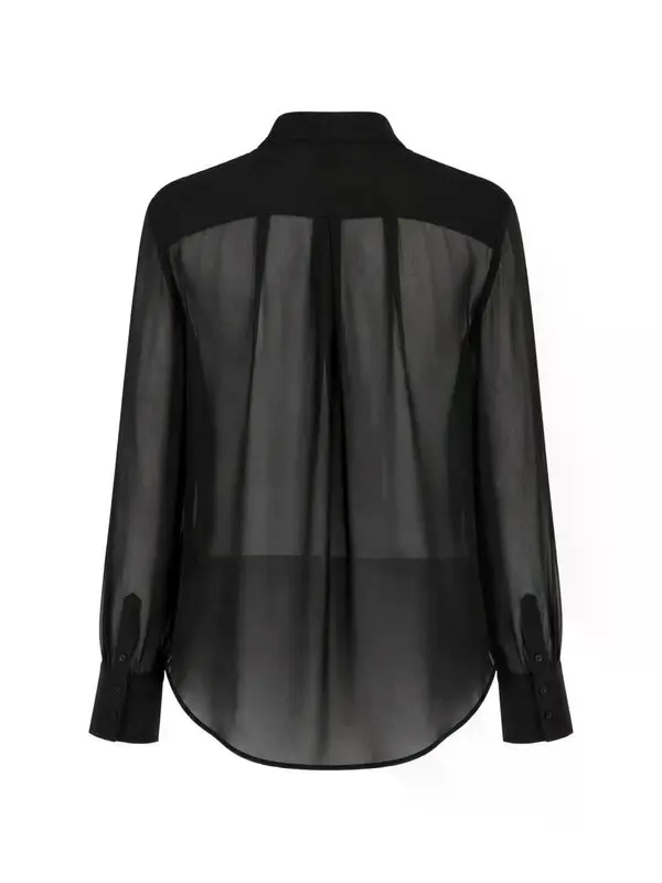 SA SU PHI Criss-cross Sheer Shirt