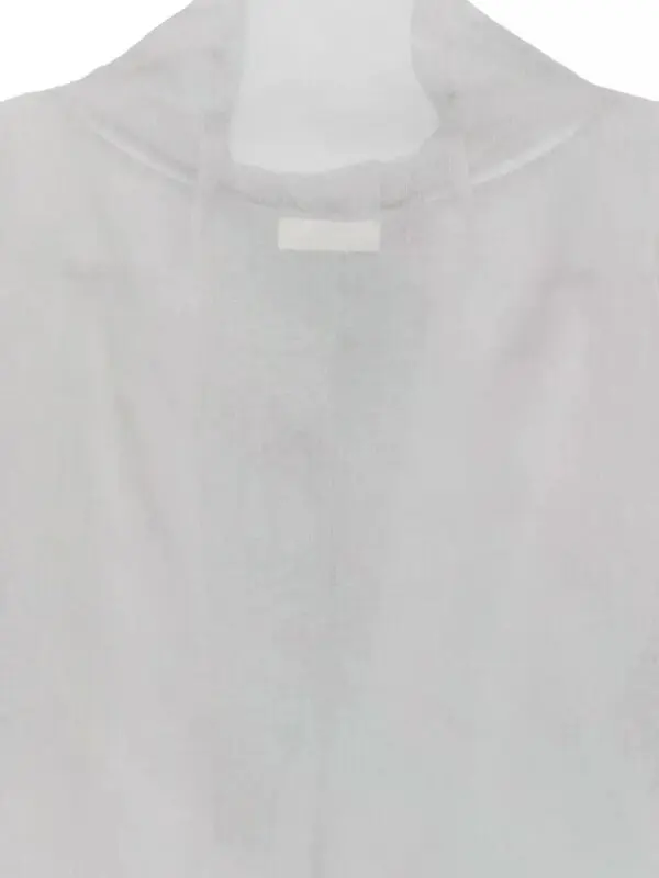 AMOMENTO Tie-fastening Sheer Blouse