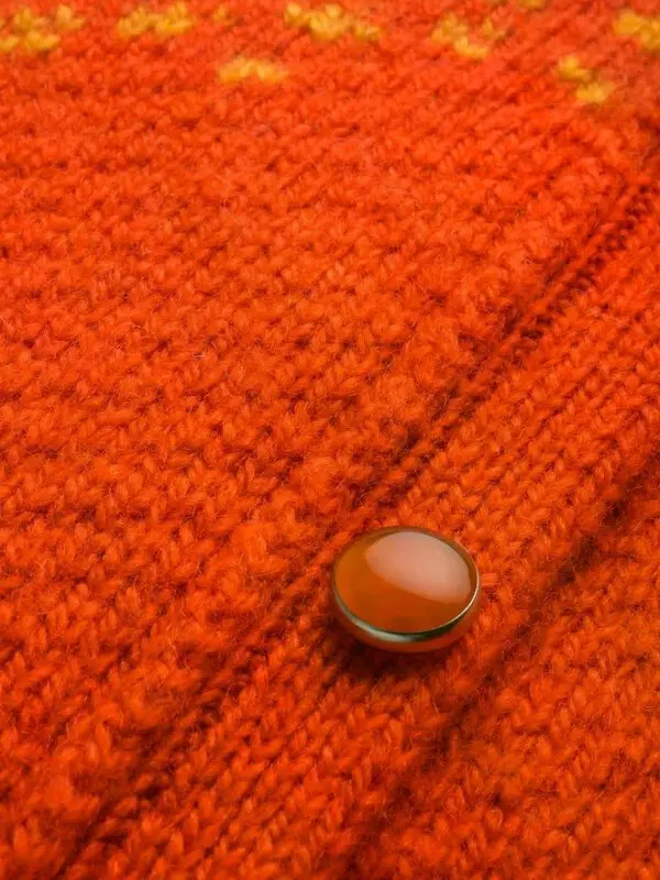GOD'S TRUE CASHMERE Cashmere Intarsia Knit Cardigan
