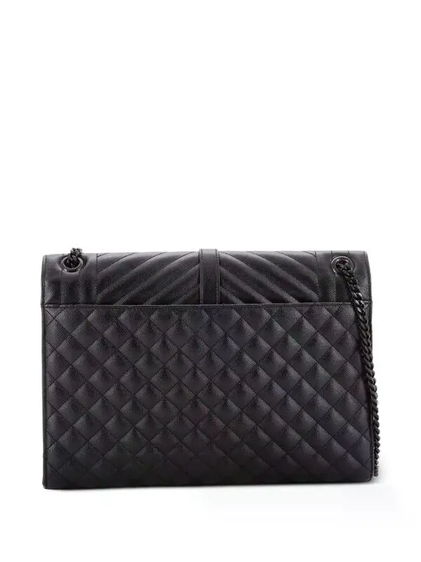 Saint Laurent Matelassé Leather Shoulder Bag - Black