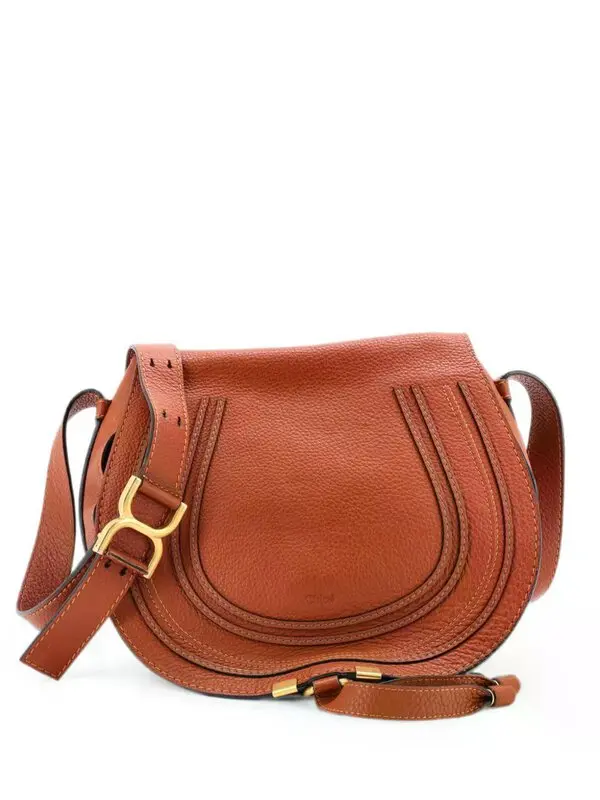 Chloé Marcie Leather Medium Crossbody Bag - Brown