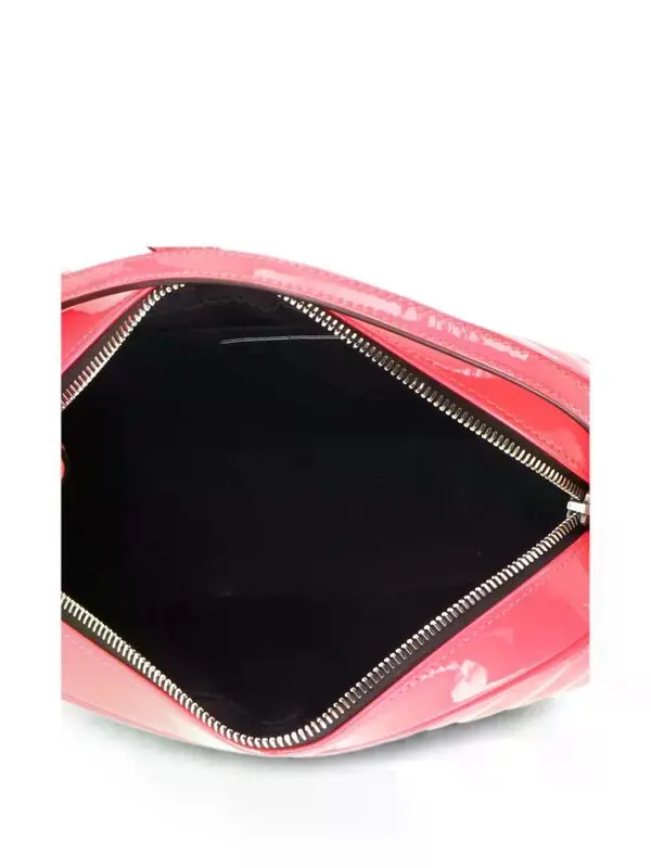 Saint Laurent Camera Bag Matelassé Chevron Patent Small Crossbody Bag - Pink