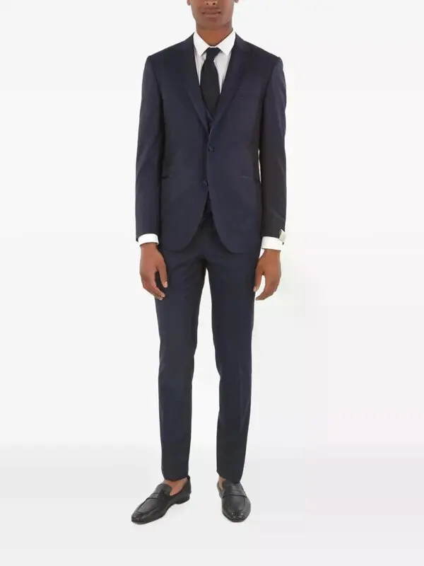 Corneliani Satin-detail Wool Three-piece Suit