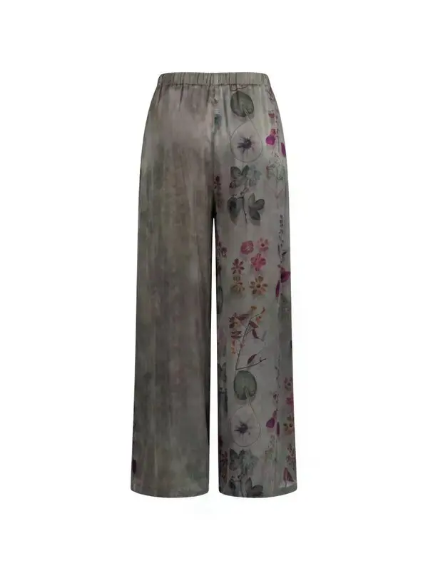 Avant Toi Patchwork Floral-print Palazzo Pants