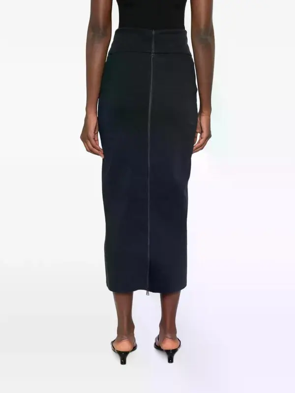 Issey Miyake High-waisted Midi Skirt