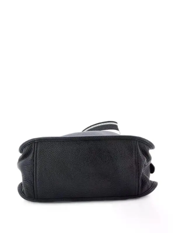 Prada Logo Strap Leather Medium Hobo Bag