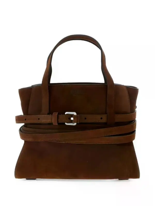 Moschino Tie Detailed Handbag - Brown