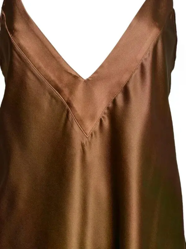 SOLOTRE Satin V-neck Camisole Top
