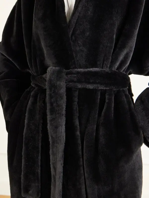 Nour Hammour Paneled Shearling Coat