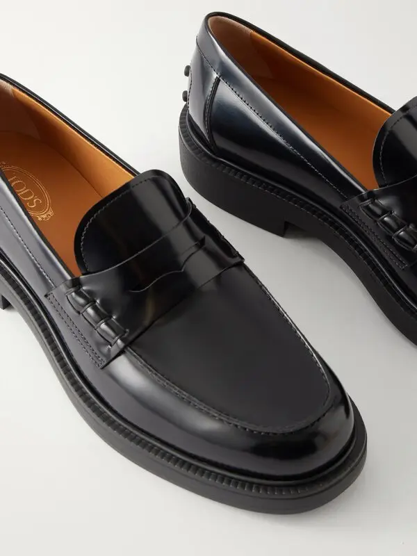 TOD'S Logo-detailed Patent Leather Loafers