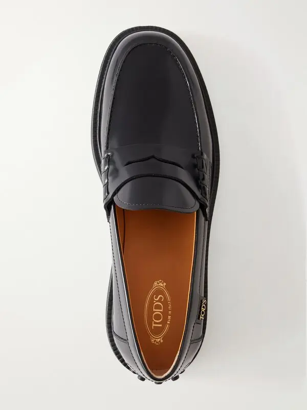 TOD'S Logo-detailed Patent Leather Loafers
