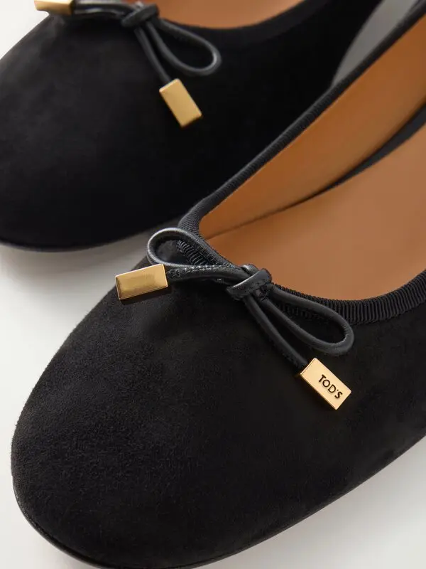 TOD'S Suede Ballerina Flats