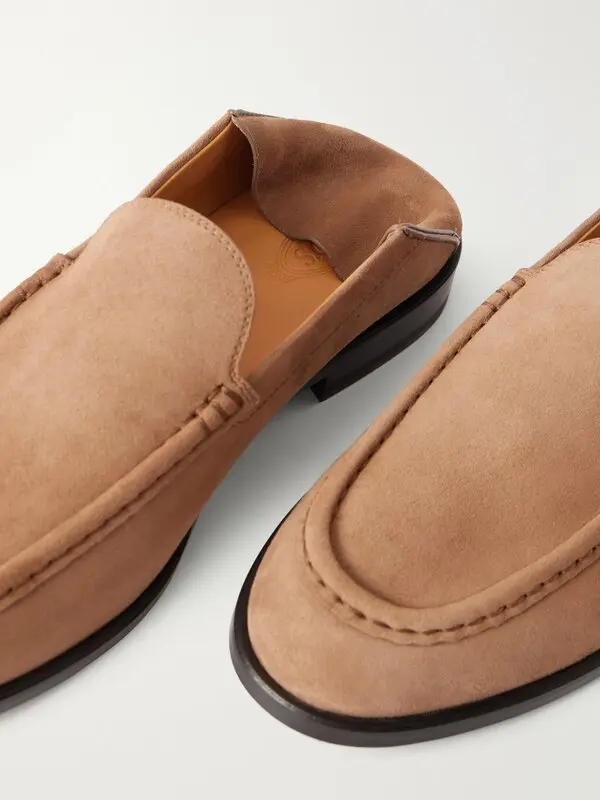TOD'S Logo-detailed Suede Loafers