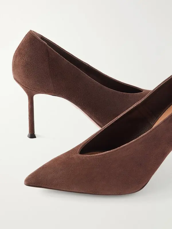 AQUAZZURA Voltaire 85 Suede Pump
