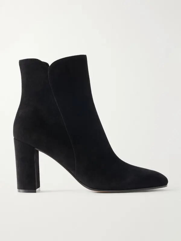 GIANVITO ROSSI 85 Suede Heeled Ankle-boots