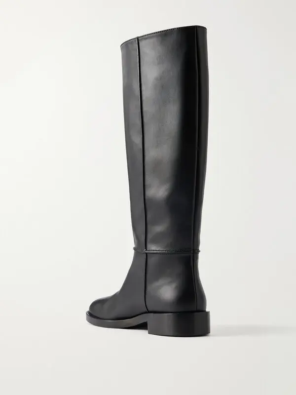 GIANVITO ROSSI Riding Leather Knee-height Boots