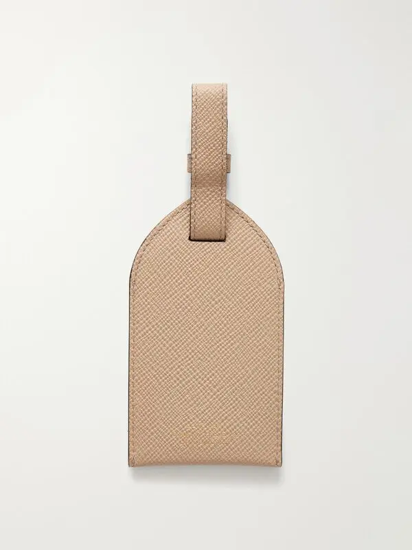 Smythson Panama Leather Luggage Tag