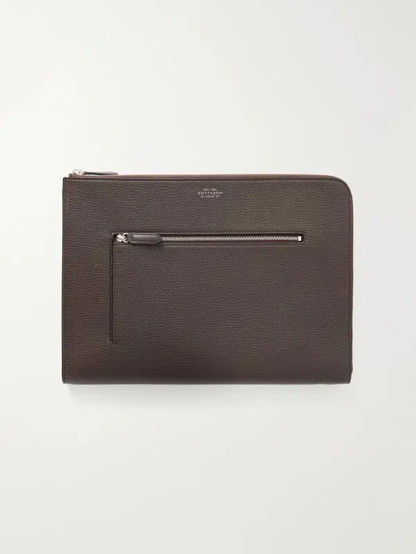 Smythson Ludlow Textured-leather Laptop Case