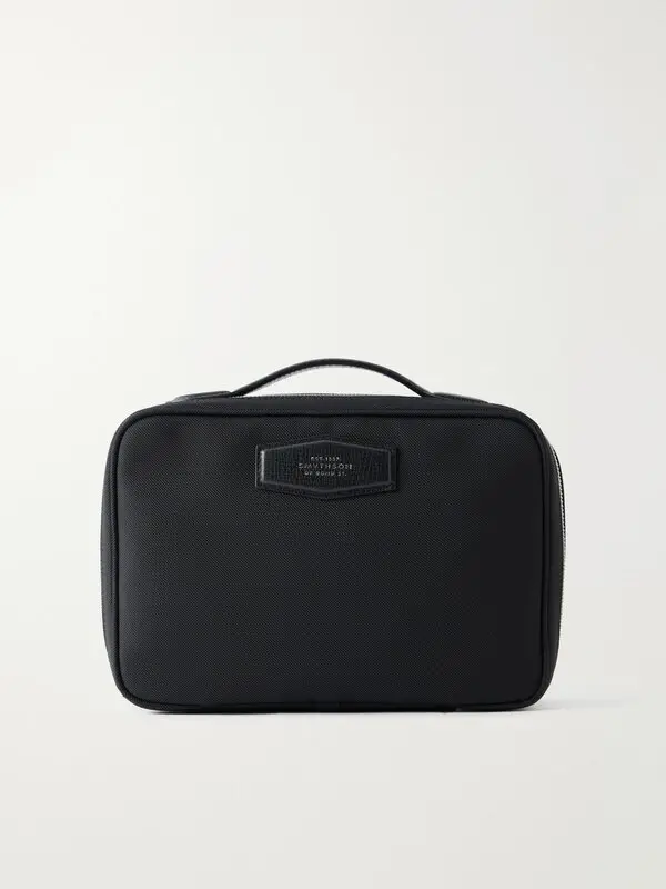 Smythson Norton Leather-trimmed Canvas Jewelry Case