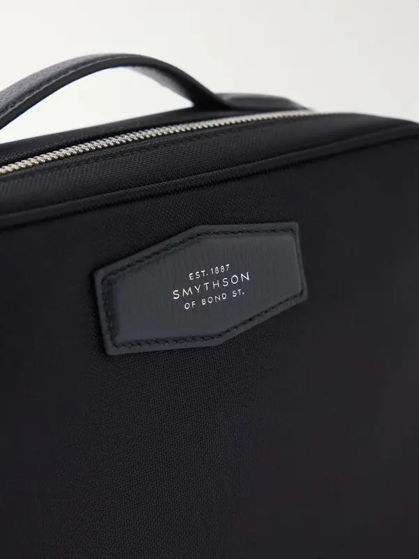 Smythson Norton Leather-trimmed Canvas Jewelry Case