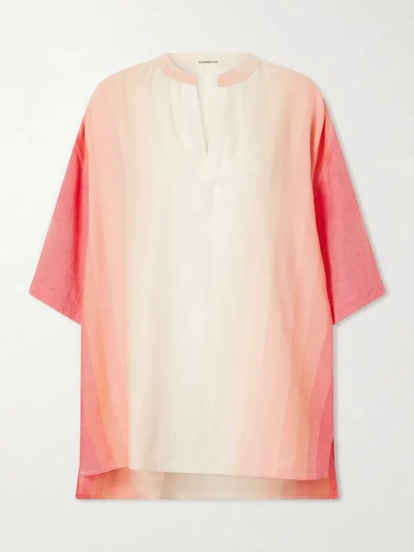 MARRAKSHI LIFE Striped Cotton Coverup - Red