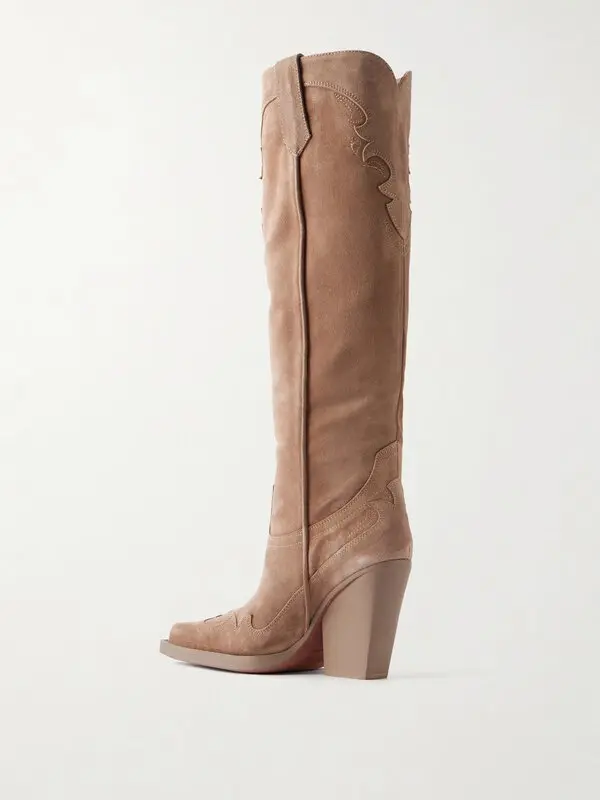 Paris Texas El Dorado Suede Knee-high Boots