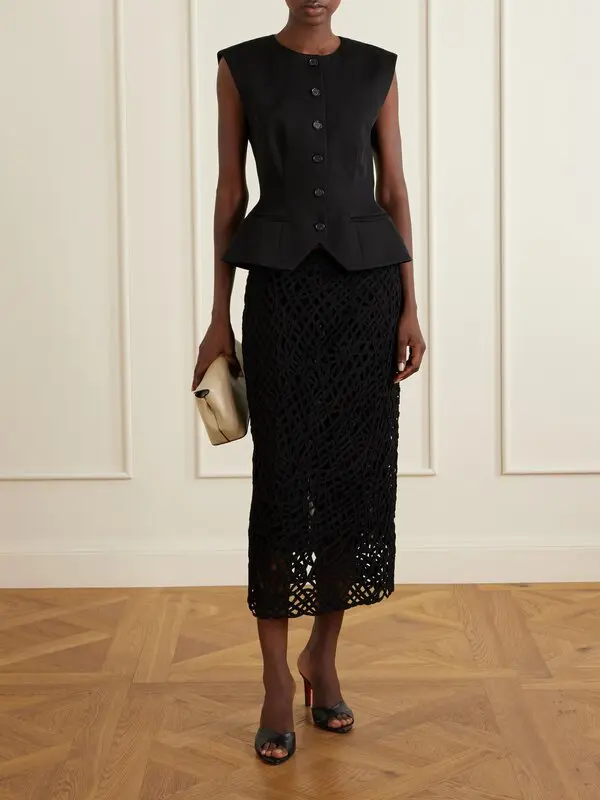 DIOTIMA Marseille Crocheted Midi Skirt