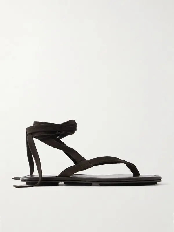 ST. AGNI Suede Sandals