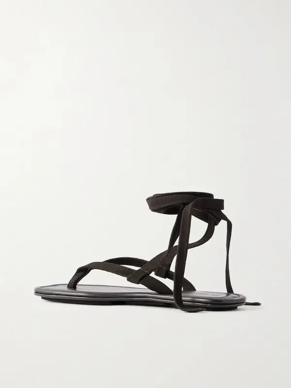 ST. AGNI Suede Sandals