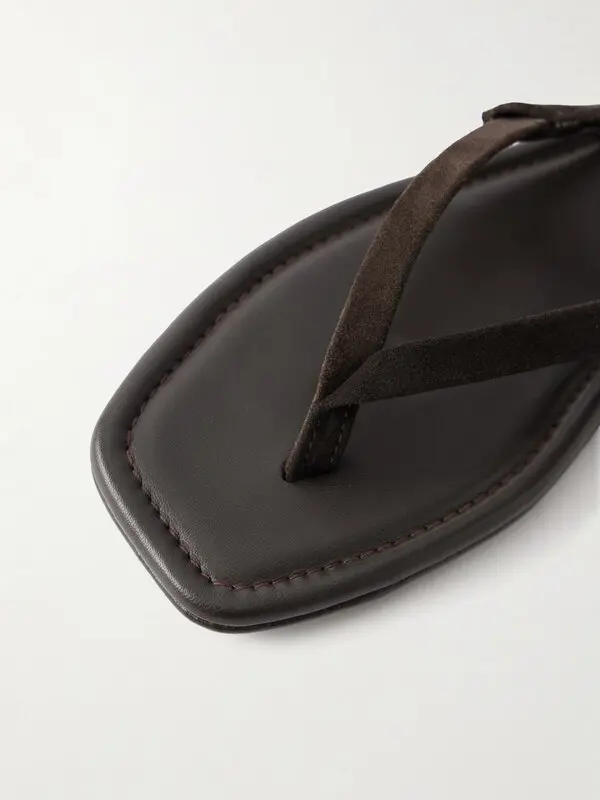 ST. AGNI Suede Sandals