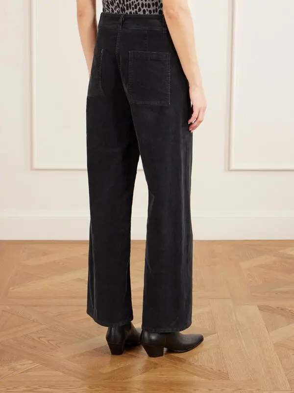 NILI LOTAN Megan Cotton Blend Wide Leg Pants