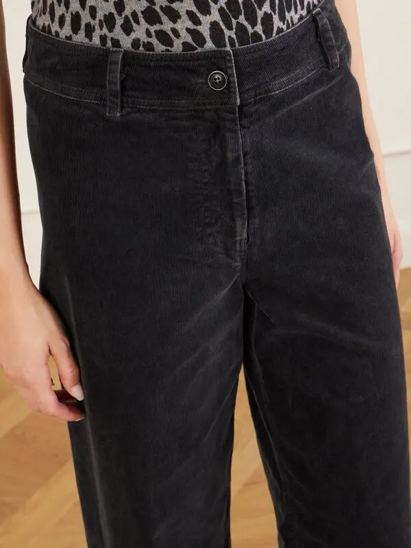 NILI LOTAN Megan Cotton Blend Wide Leg Pants